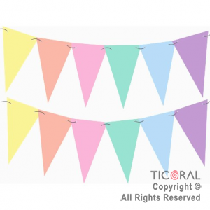 COTILLON BANDERINES Y CARTELES. Ticoral | Mayorista Cotillón y Repostería